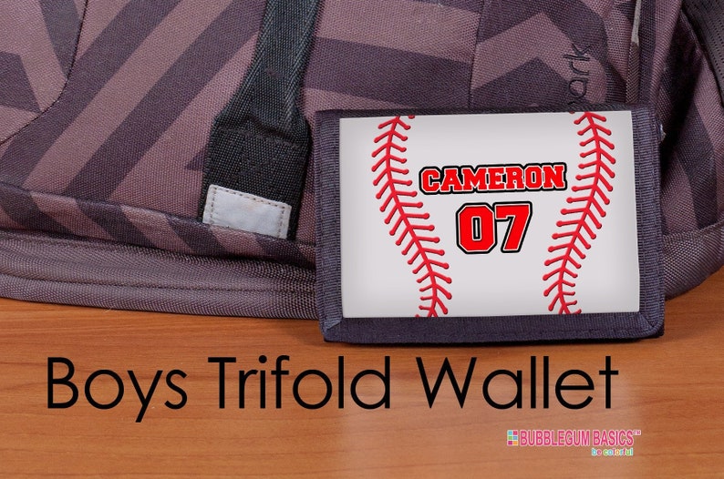 Baseball Wallet Boys Baseball Wallet Personalized Wallet - Etsy