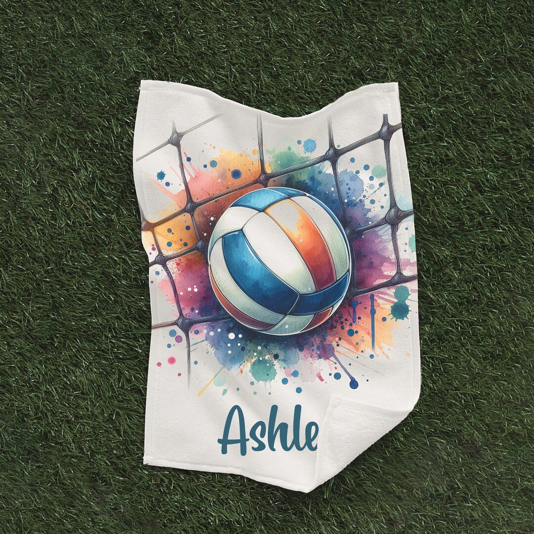 Volleyball Towel, Sports Towel, Volleyball, Volleyball Team Gift ...