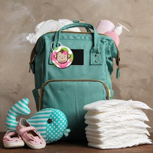 CUSTOM Personalized Mod Monkey Bag Tag for Backpack Luggage ID - Etsy