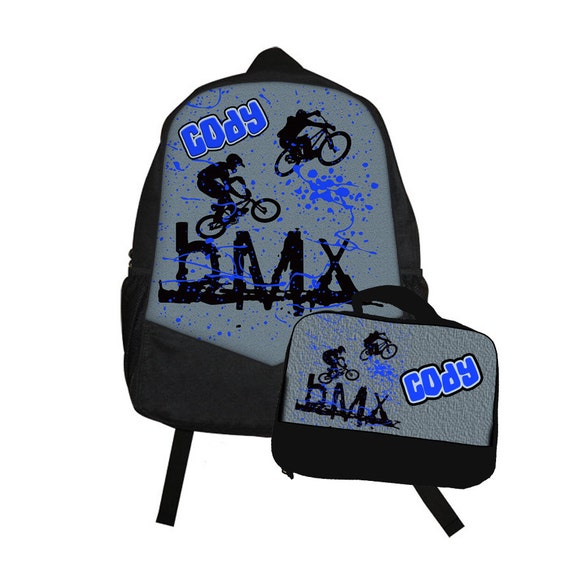 BMX Bike Backpack Lunch Bag Set Back to School Set BMX | Etsy