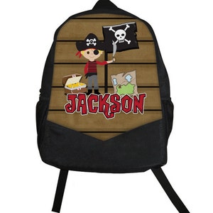Custom Personalized PIRATE Boy Kids Boy Backpack Tote School - Etsy