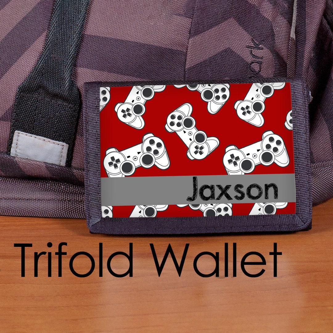 Boys Wallet, Boys Gamer Wallet, Personalized Wallet, Nylon Trifold ...