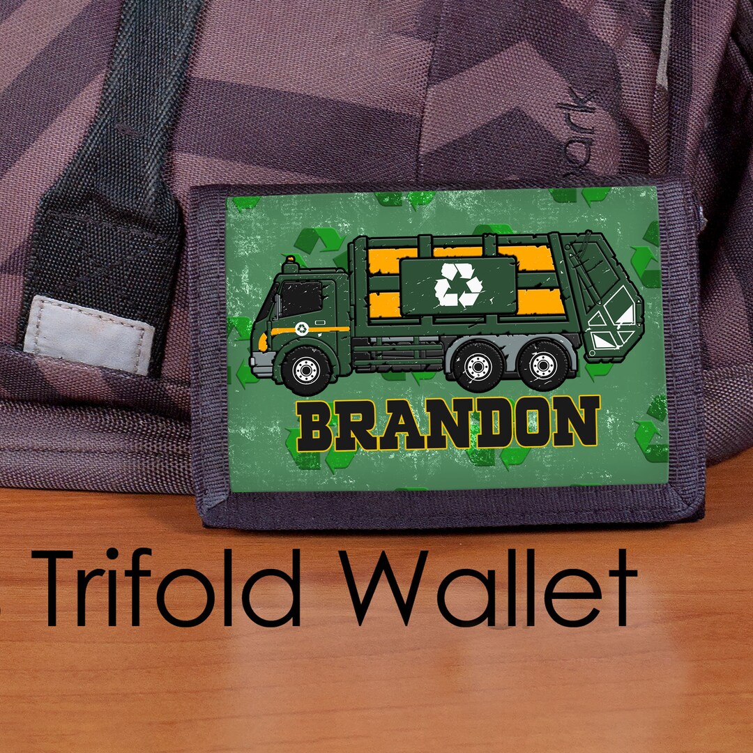 Garbage Truck Wallet, Garbage Truck, Wallet, Custom Wallet, Boys Wallet ...