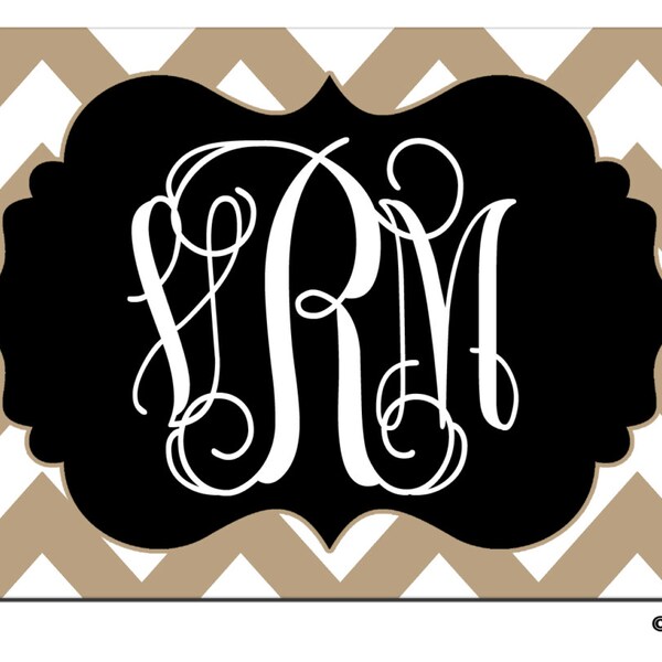Chevron Car Tag - Etsy