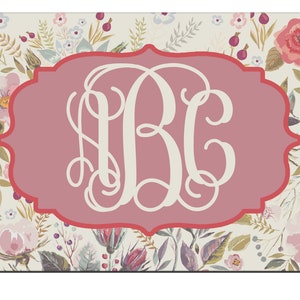 Personalized License Plate Monogram Car Tag Vintage Floral - Etsy