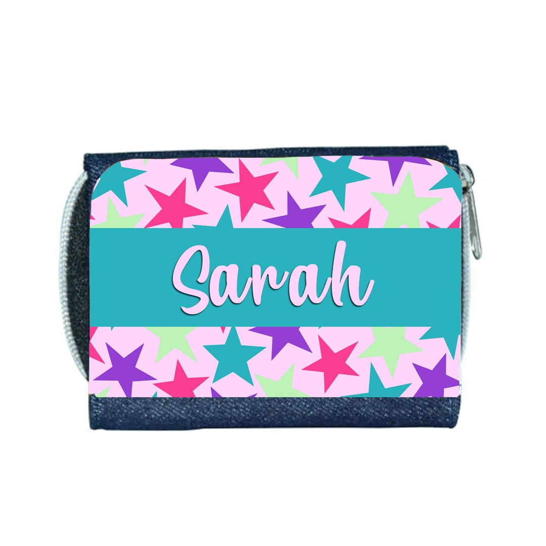 MONOGRAM Wallet Custom Wallet Girls Coin Purse Girls - Etsy