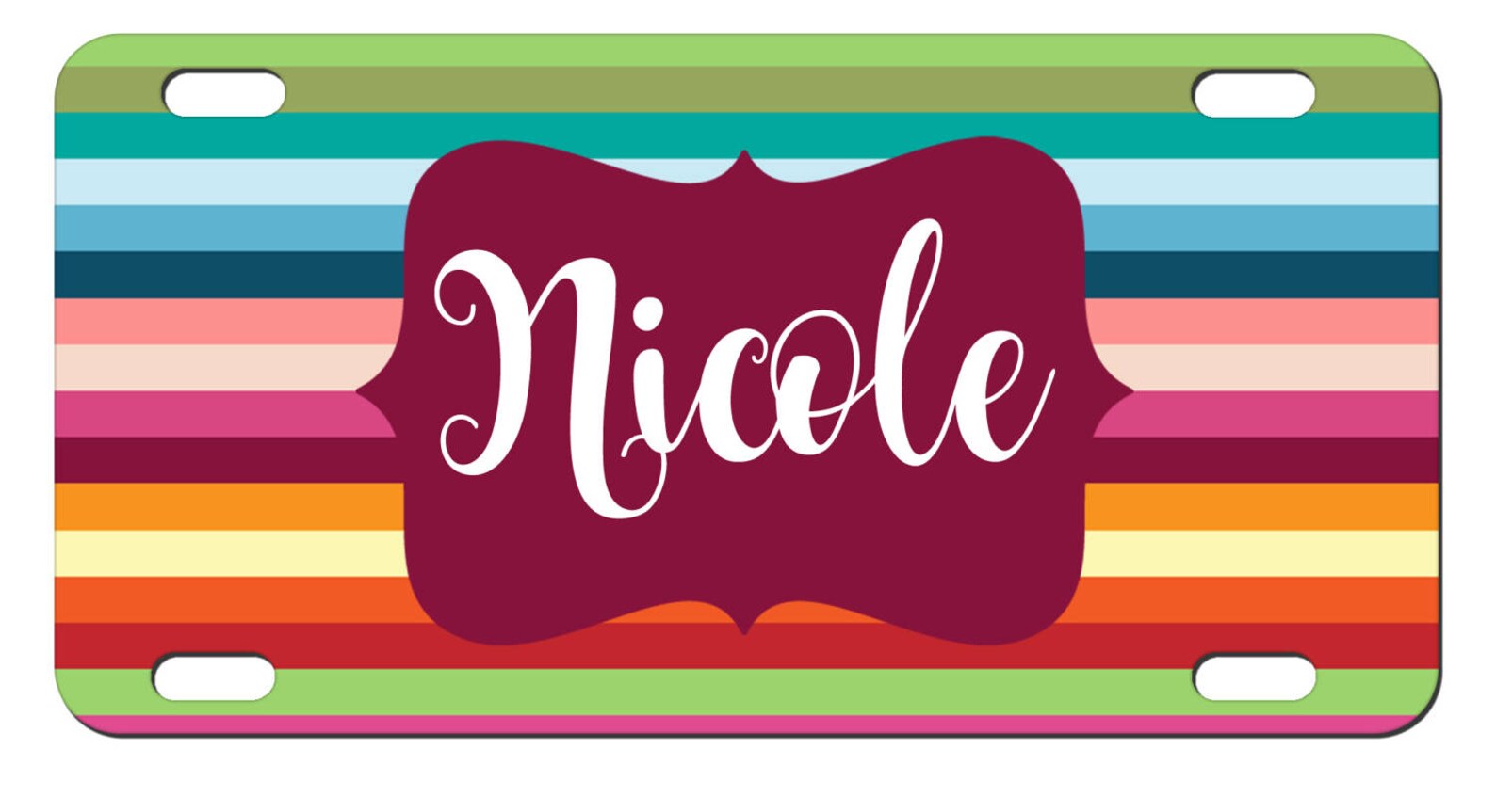 Monogrammed License Plate Personalized Car Tag PREPPY - Etsy