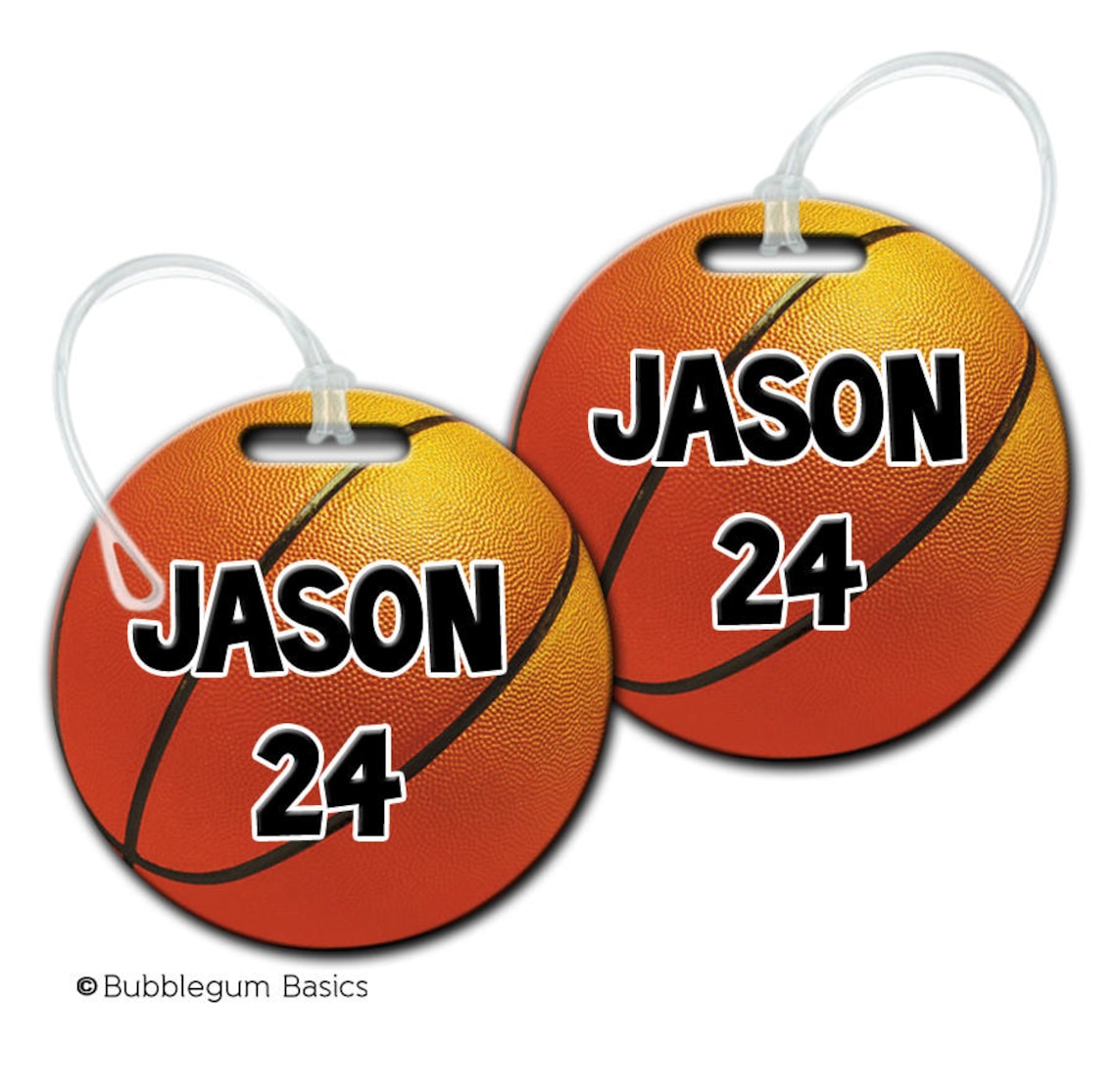 CUSTOM Personalized Basketball ID Bag Tag for Backpack Luggage | Etsy
