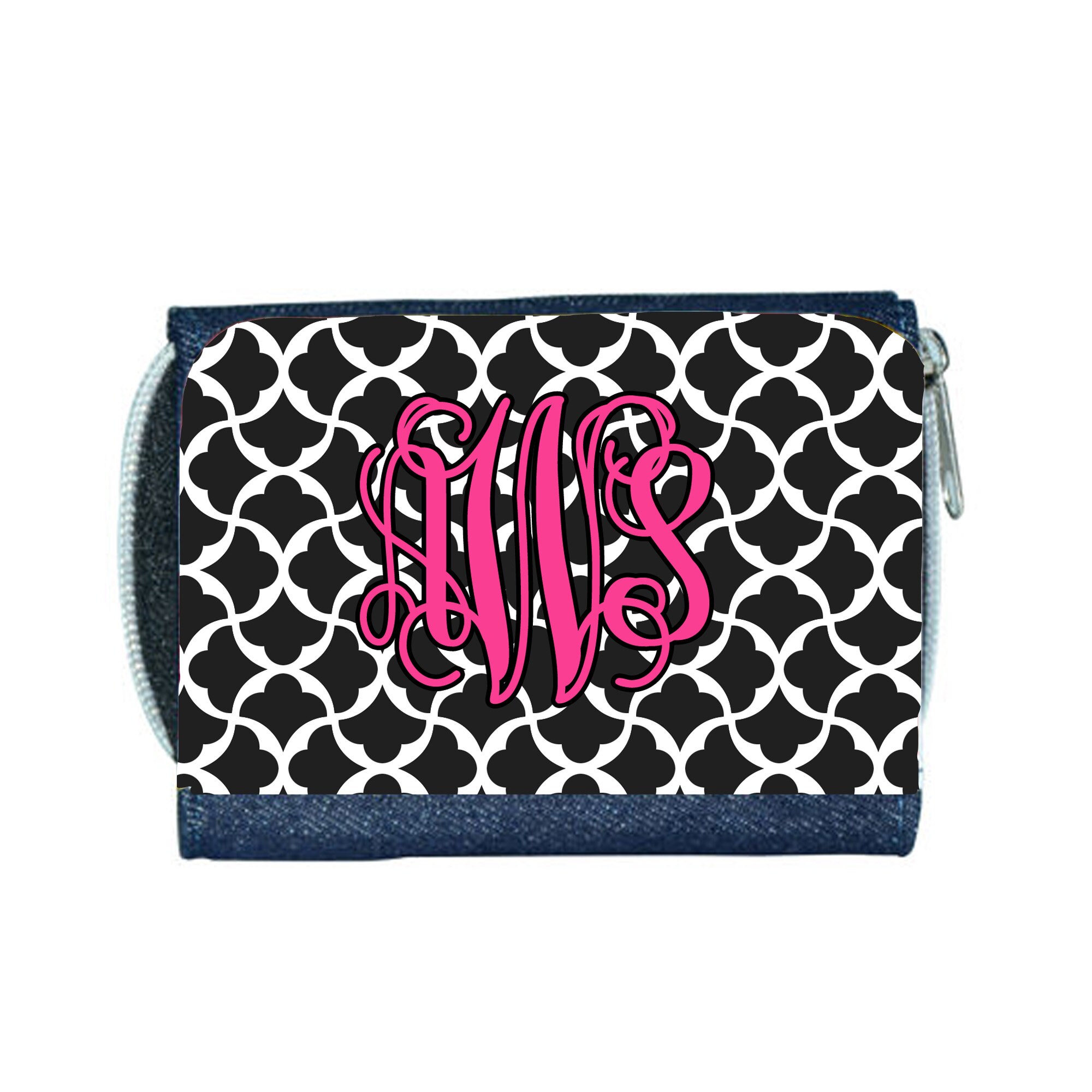 MONOGRAM wallet Custom wallet Girls Coin Purse Girls | Etsy