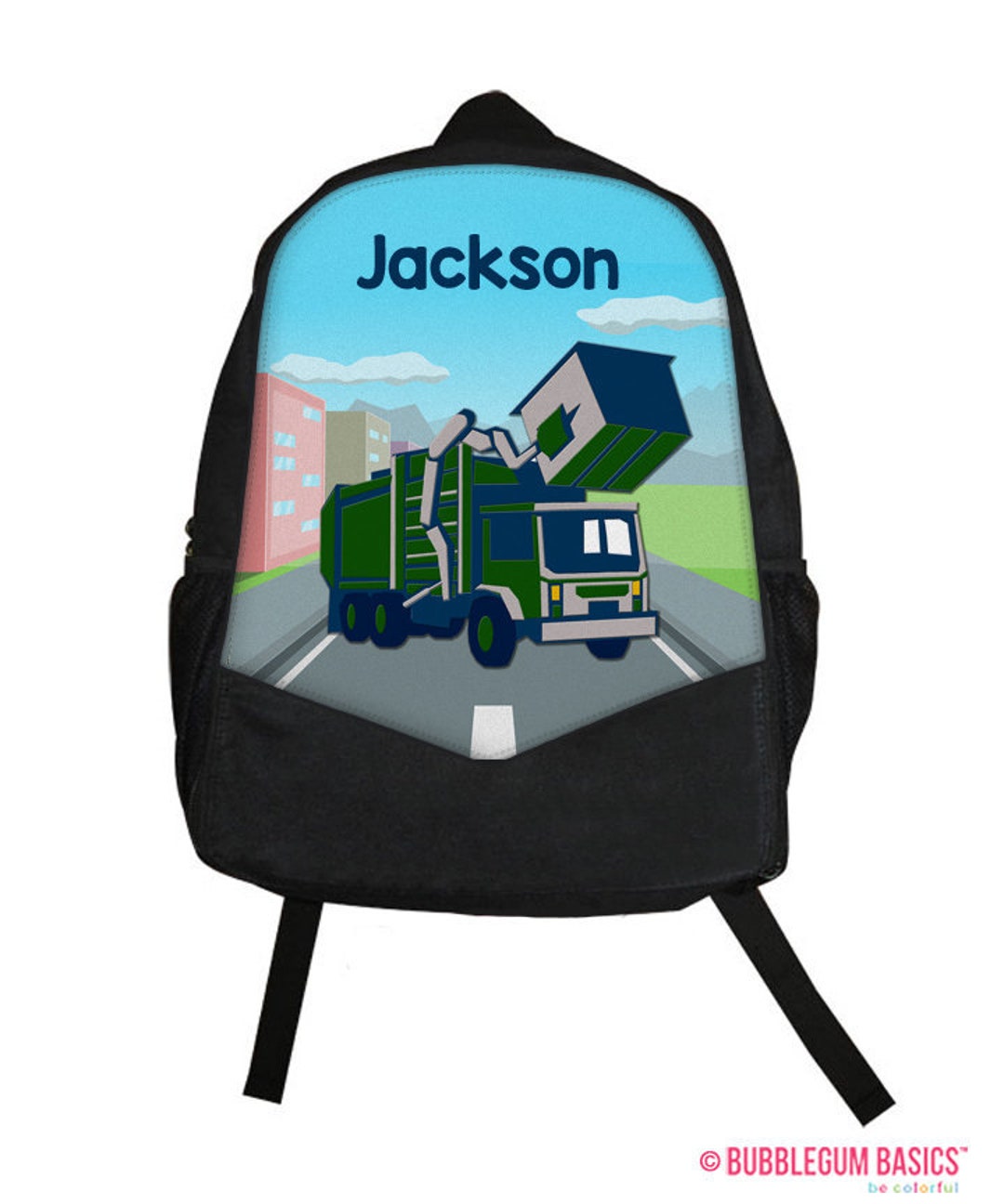 Garbage Truck Backpack Monogram Kids Backpack Boys - Etsy