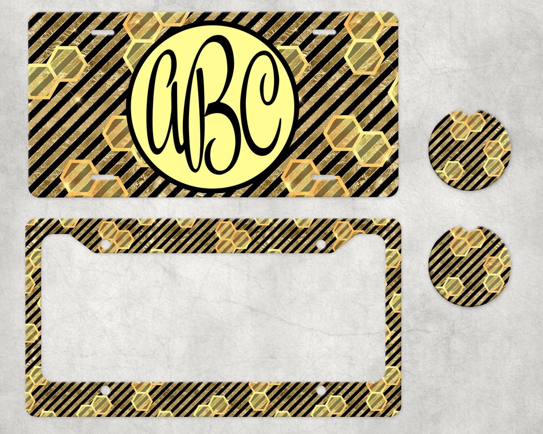 Custom License Plate Front License Plate Monogram License - Etsy