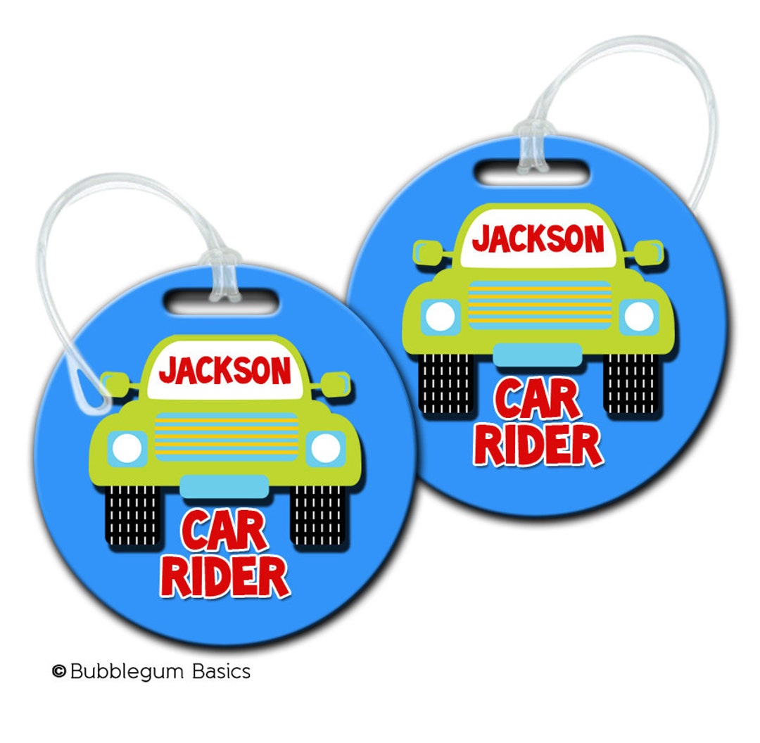 CUSTOM Personalized Boys or Girls School Bus Car Rider ID Bag - Etsy
