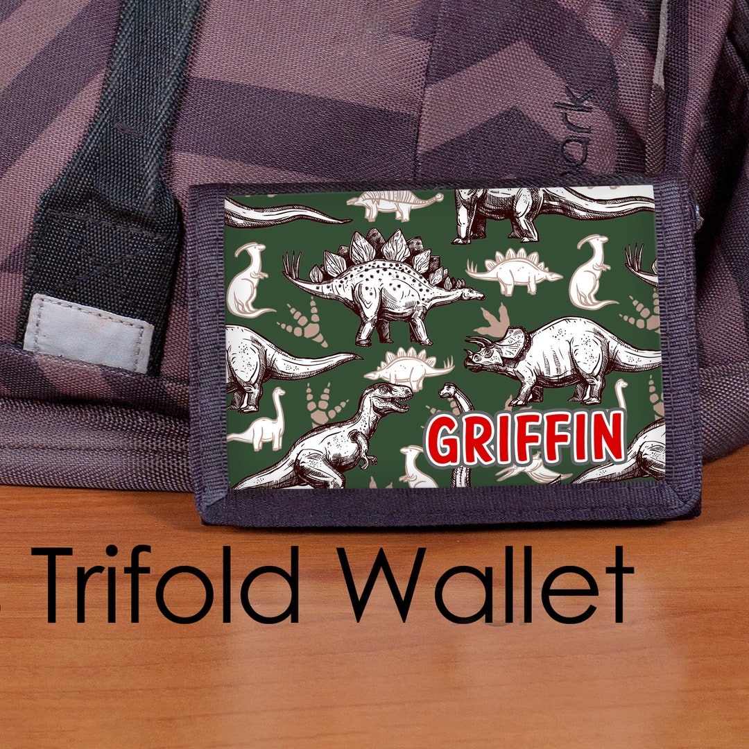 Boys Wallet, Dinosaur Wallet, Personalized Wallet, Custom Wallet ...