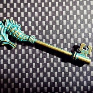 Nautical Key Antique Bronze can Hold Ss7 Rhinestone Seahorse - Etsy