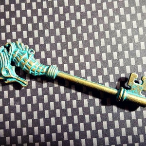 Nautical Key Antique Bronze can Hold Ss7 Rhinestone Seahorse - Etsy
