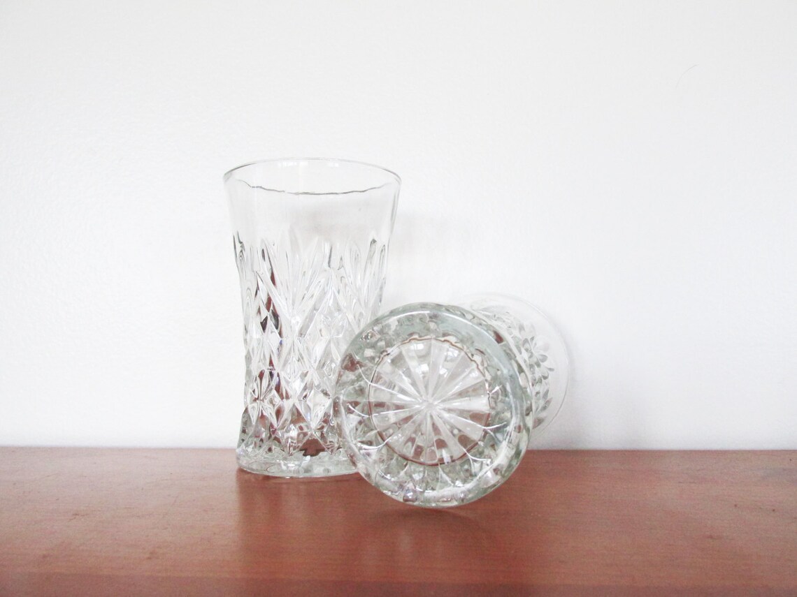 EAPG US Glass Company Diamond and Fan Water Tumblers Set of - Etsy