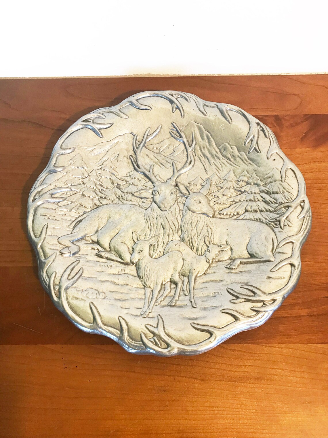 1993 Arthur Court Deer Elk Family 8 Plate 245 - Etsy