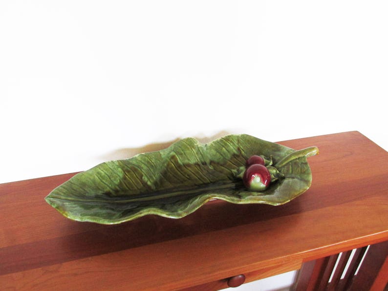 Wade of California Green Leaf With Apples Serving Tray - Etsy