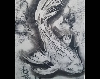 Koi fish print | Etsy
