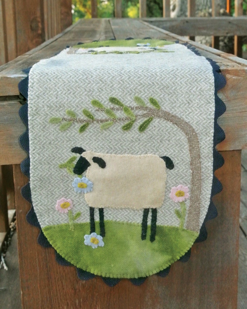 Sheep in the Meadow Table Runner - Etsy