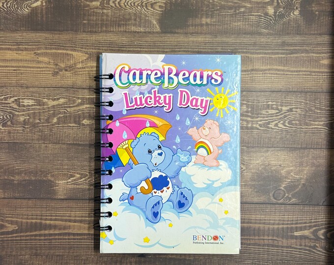 Care Bears Repurposed Children's Book Notebook — Lucky Day - Etsy
