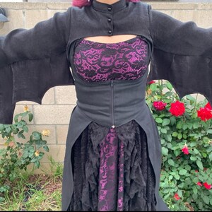 Bat Wings Long Sleeve Bolero Jacket Gothic Halloween Blouse - Etsy