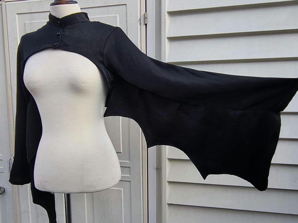 Bat Wings Long Sleeve Bolero Jacket Gothic Halloween Blouse - Etsy