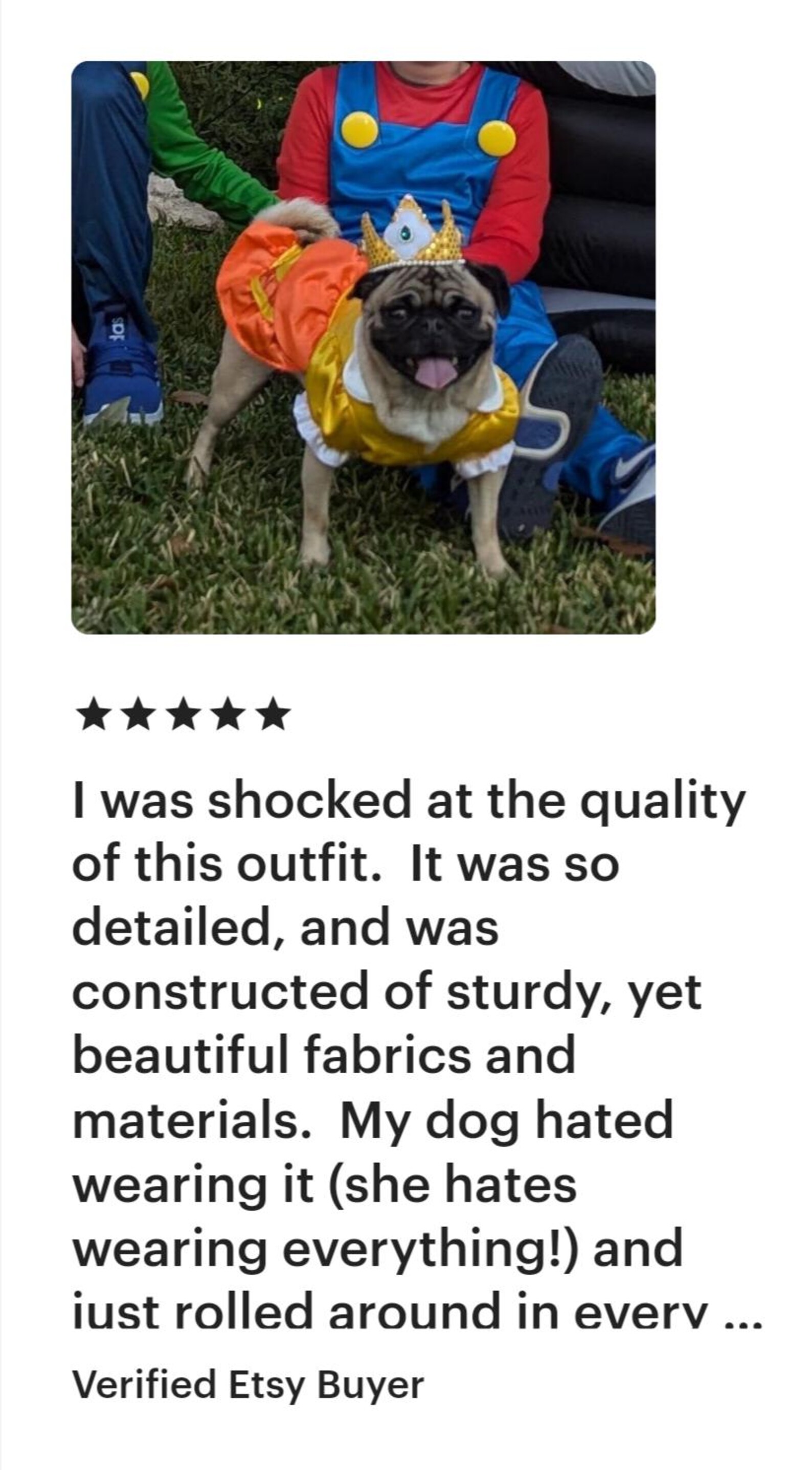 Princess Daisy Dog Costume: Mario Kart Pet Dress With Crown - Etsy