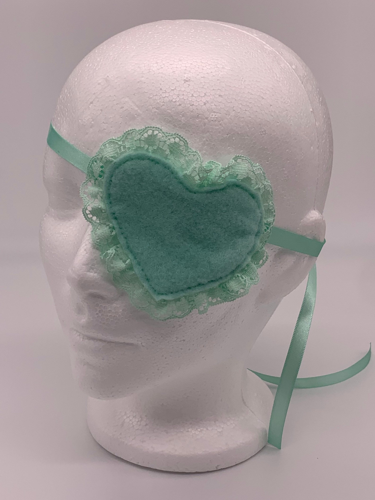 Lace Heart Eye Patch Handmade Gothic Lolita Ribbon Tie Kawaii - Etsy