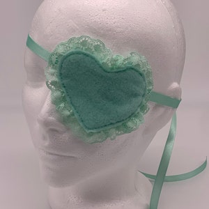 Lace Heart Eye Patch Handmade Gothic Lolita Ribbon Tie Kawaii - Etsy