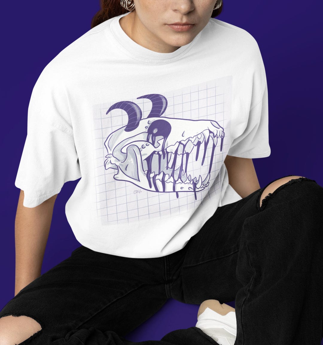 Gothic Melty Skull T-shirt: Pastel Goth Fashion, Kawaii Aesthetic ...
