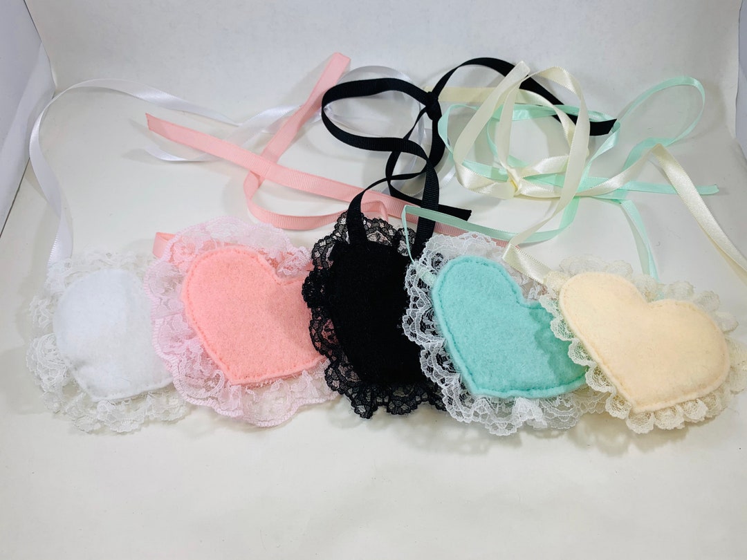 Lace Heart Eye Patch Handmade Gothic Lolita Ribbon Tie Kawaii - Etsy