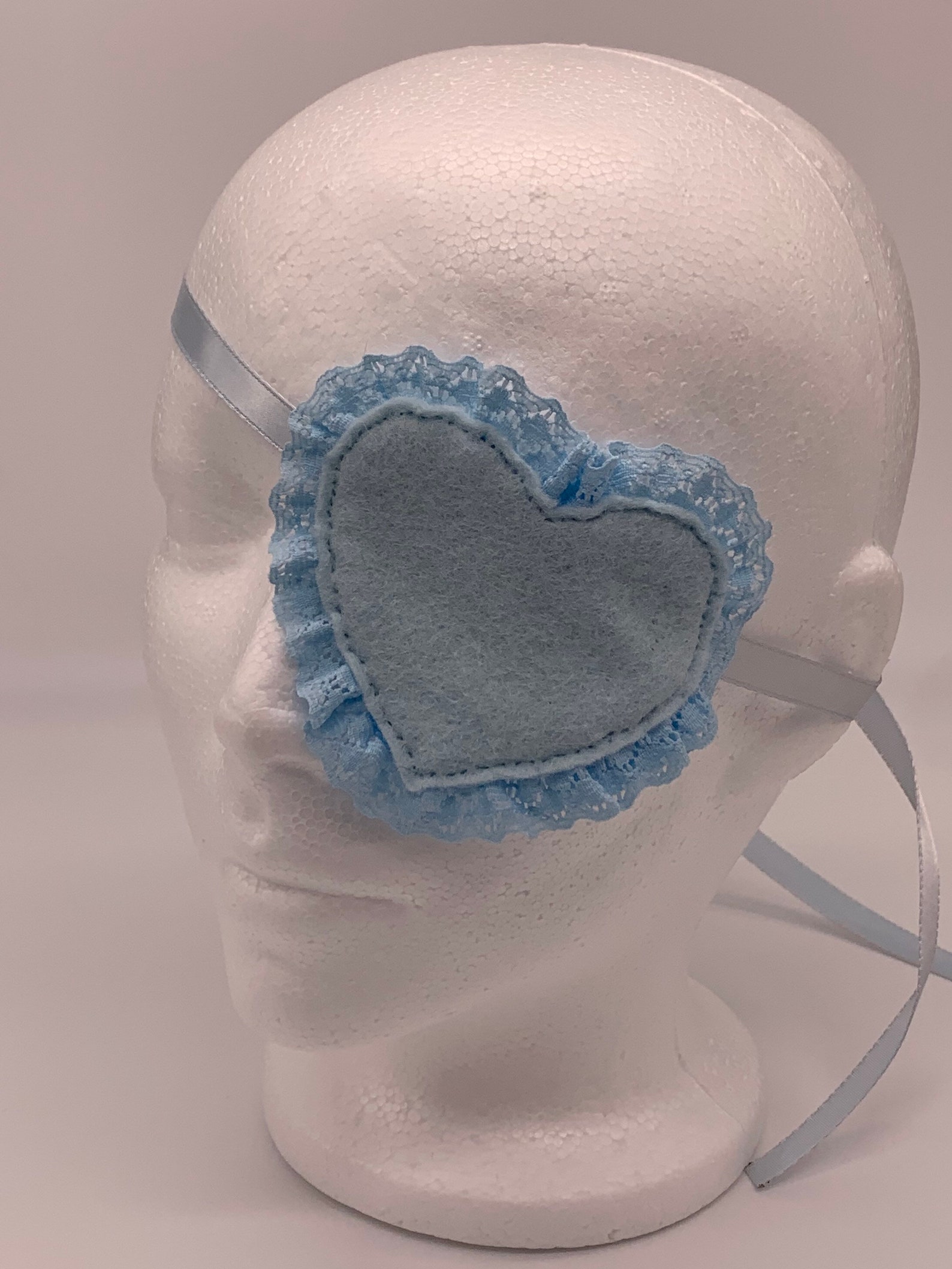 Lace Heart Eye Patch Handmade Gothic Lolita Ribbon Tie Kawaii - Etsy