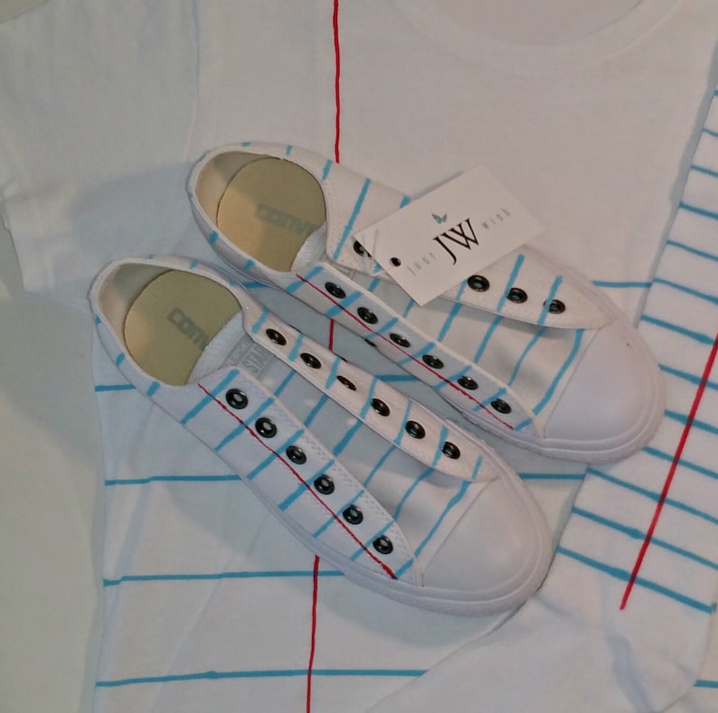 Converse or Vans Notebook Paper Graphic© Shoes For Men and | Etsy