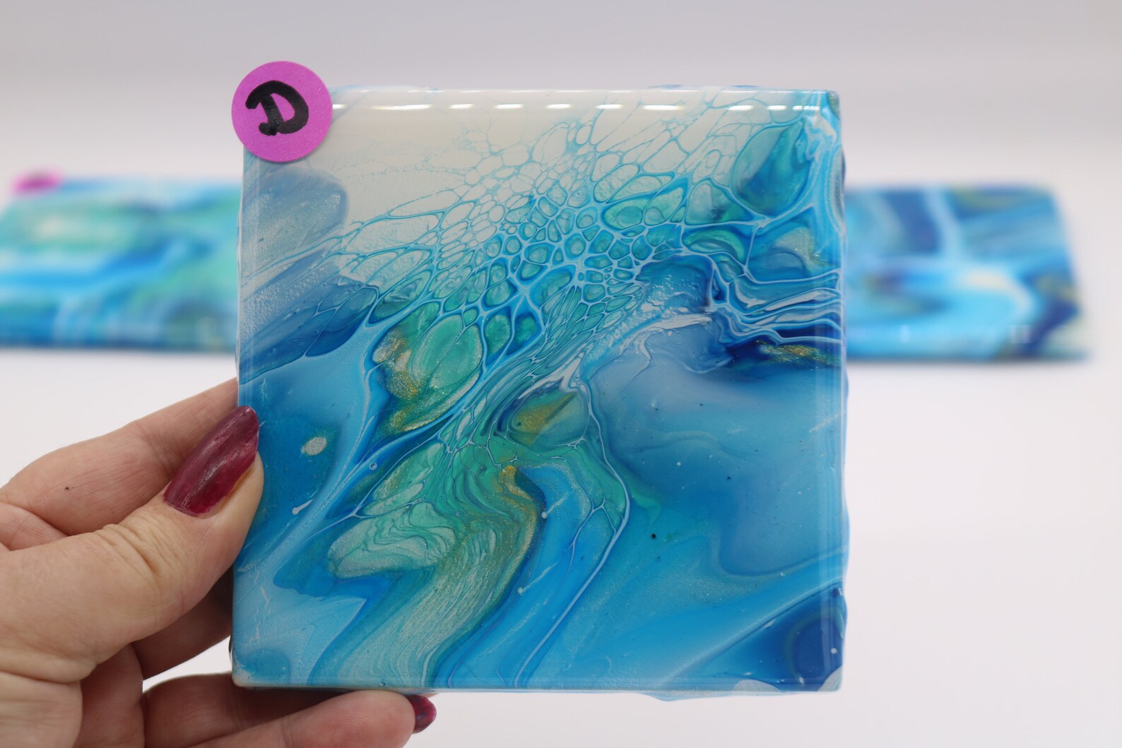 Pick Your Own Handcrafted Paint Pour Coasters With Epoxy Resin - Etsy