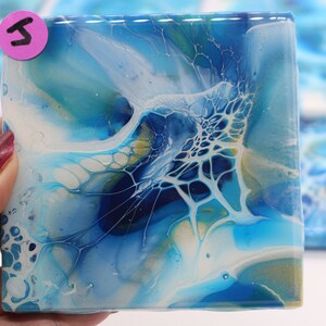 Pick Your Own Handcrafted Paint Pour Coasters With Epoxy Resin Coating ...