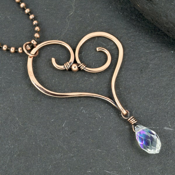 Wire Heart Necklace - Etsy