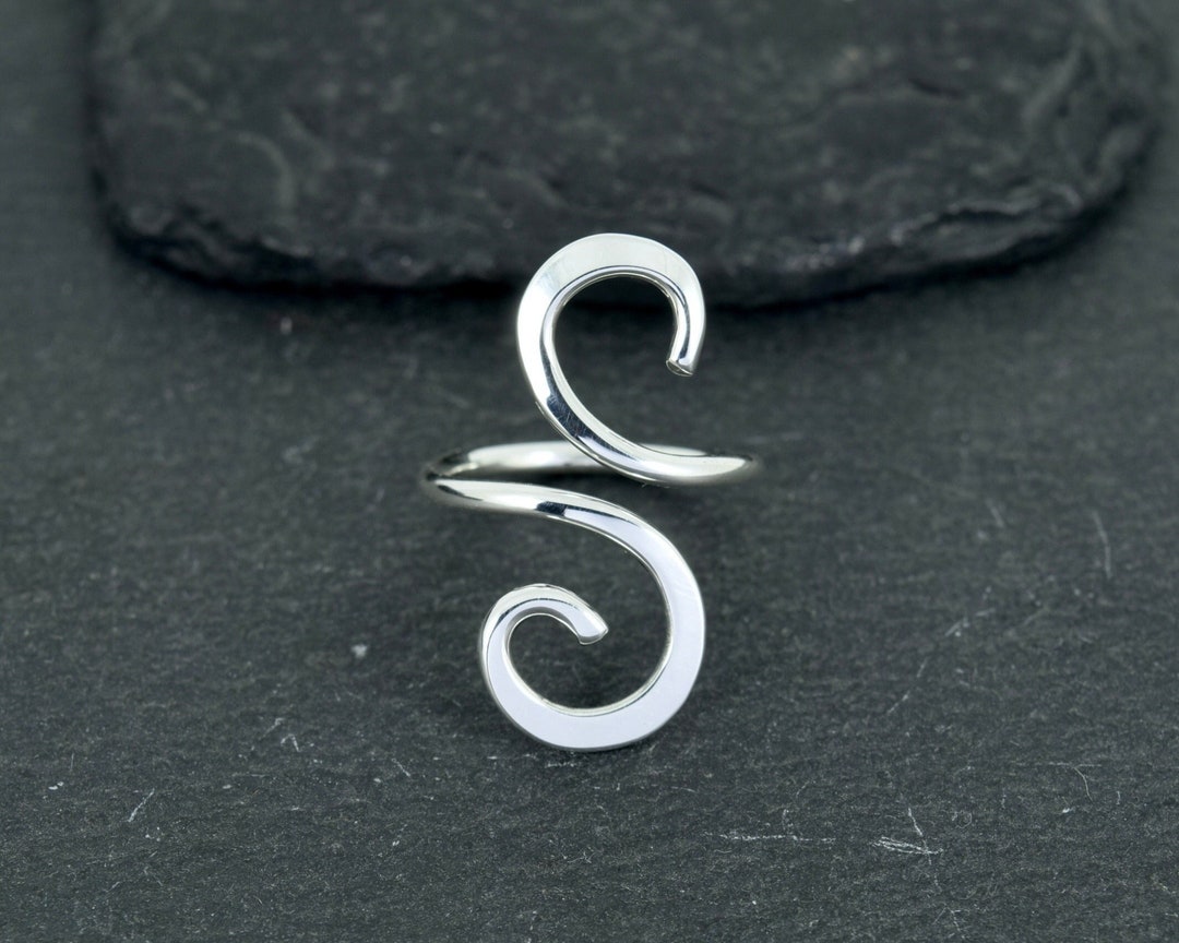 Sterling Silver Spiral Ring | Silver Swirl Ring | Minimalistic Ring ...