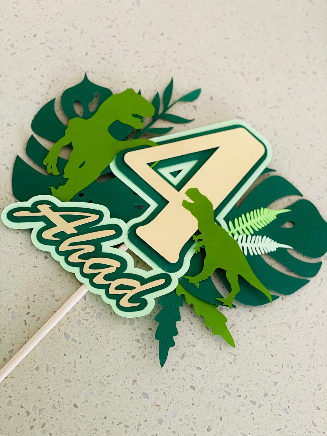 Handcrafted T-rex Cake Topper Dinosaur Party Decoration for Birthday - Etsy