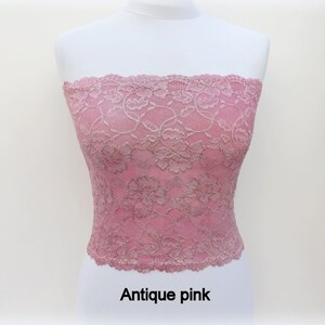 Navy Blue Lined Elastic Lace Tube Top Strapless - Etsy