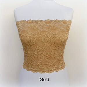 Ivory Lined Elastic Lace Tube Top, Strapless Bra - Etsy