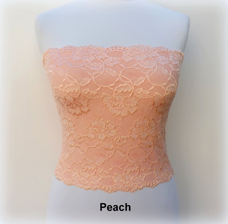 Ivory Lined Elastic Lace Tube Top Strapless Bra - Etsy