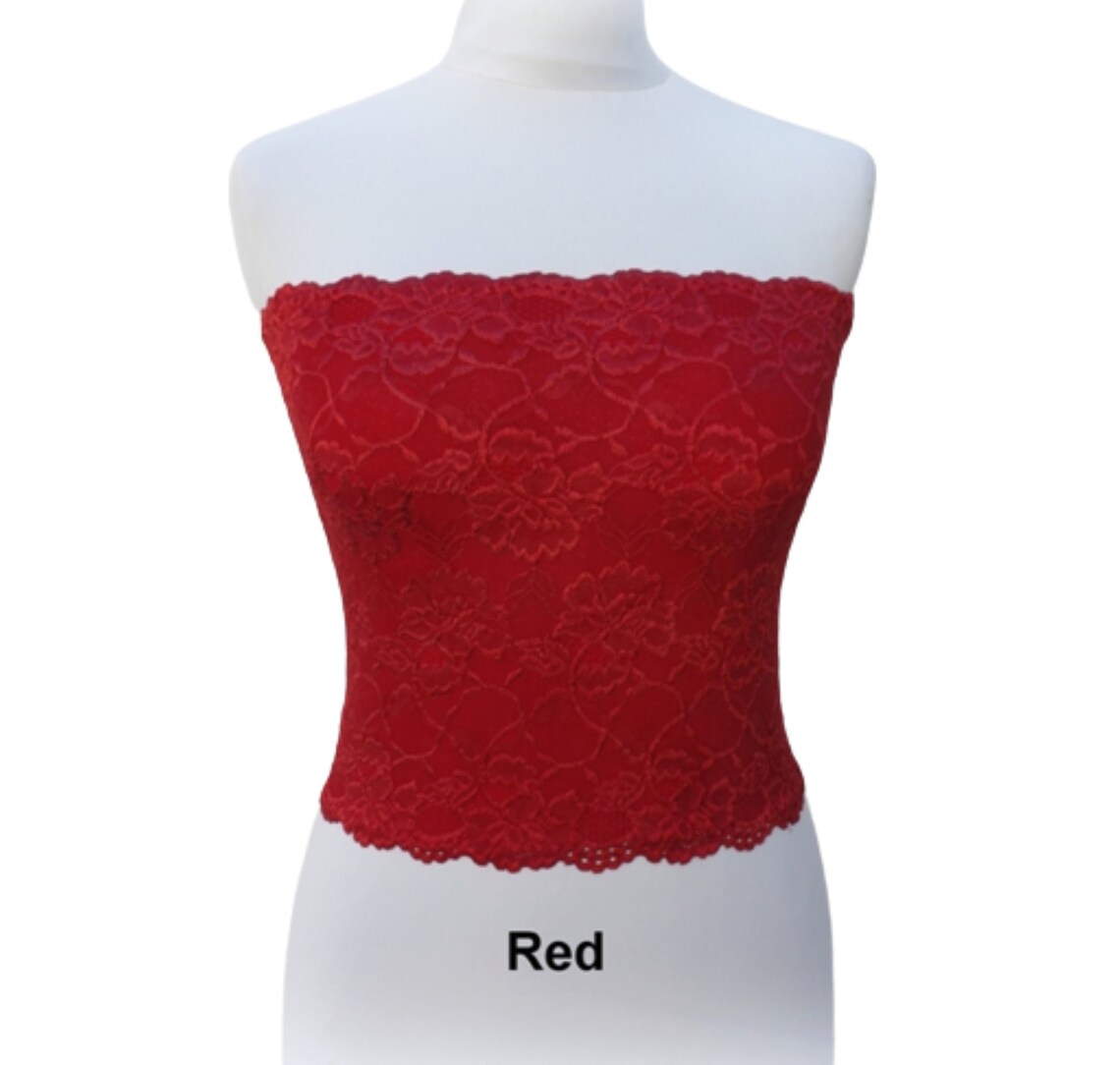 Antique Pink Lined Elastic Lace Tube Top Strapless - Etsy