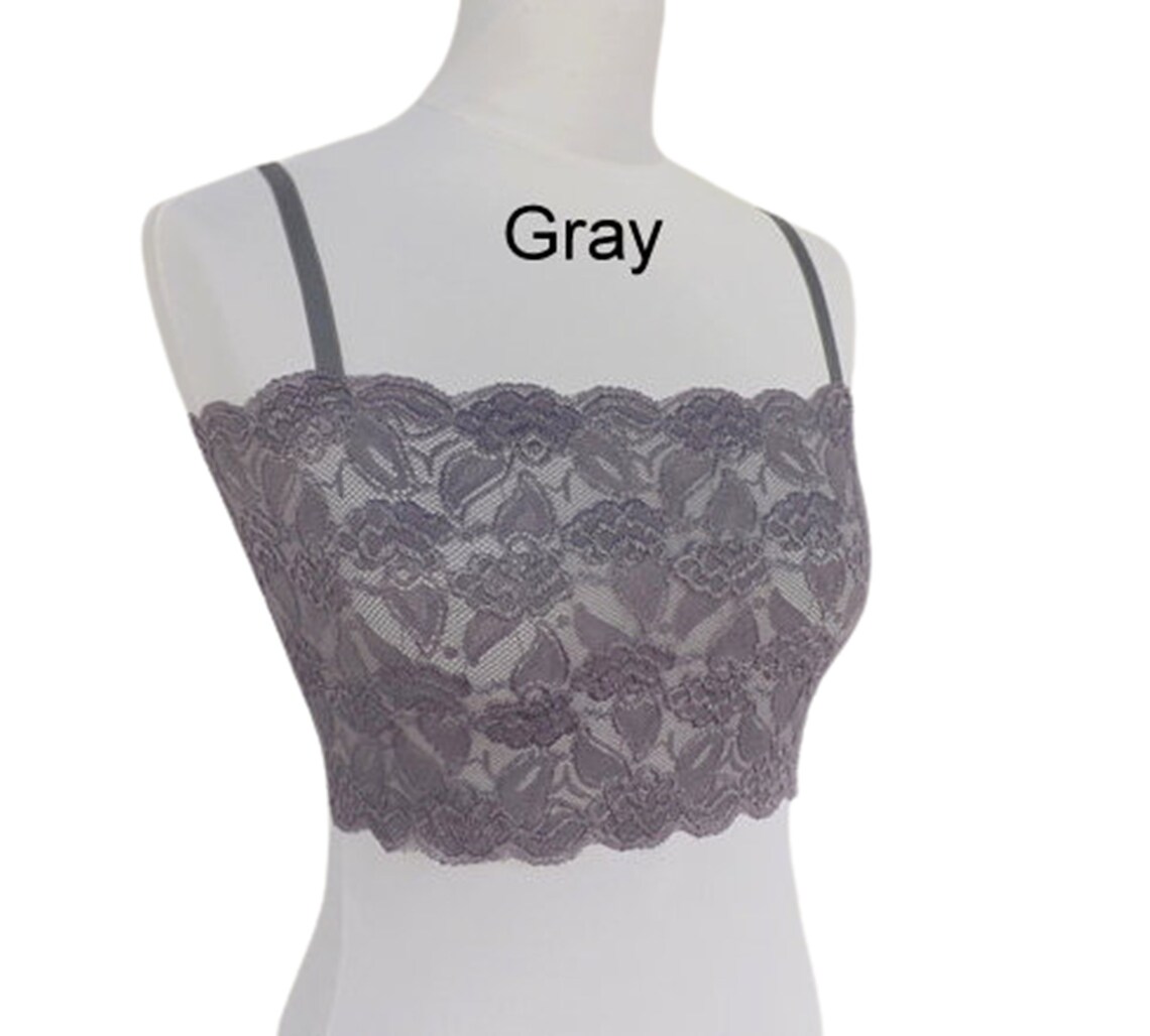 Navy Blue See Through Elastic Lace Bralette With Adjustable - Etsy