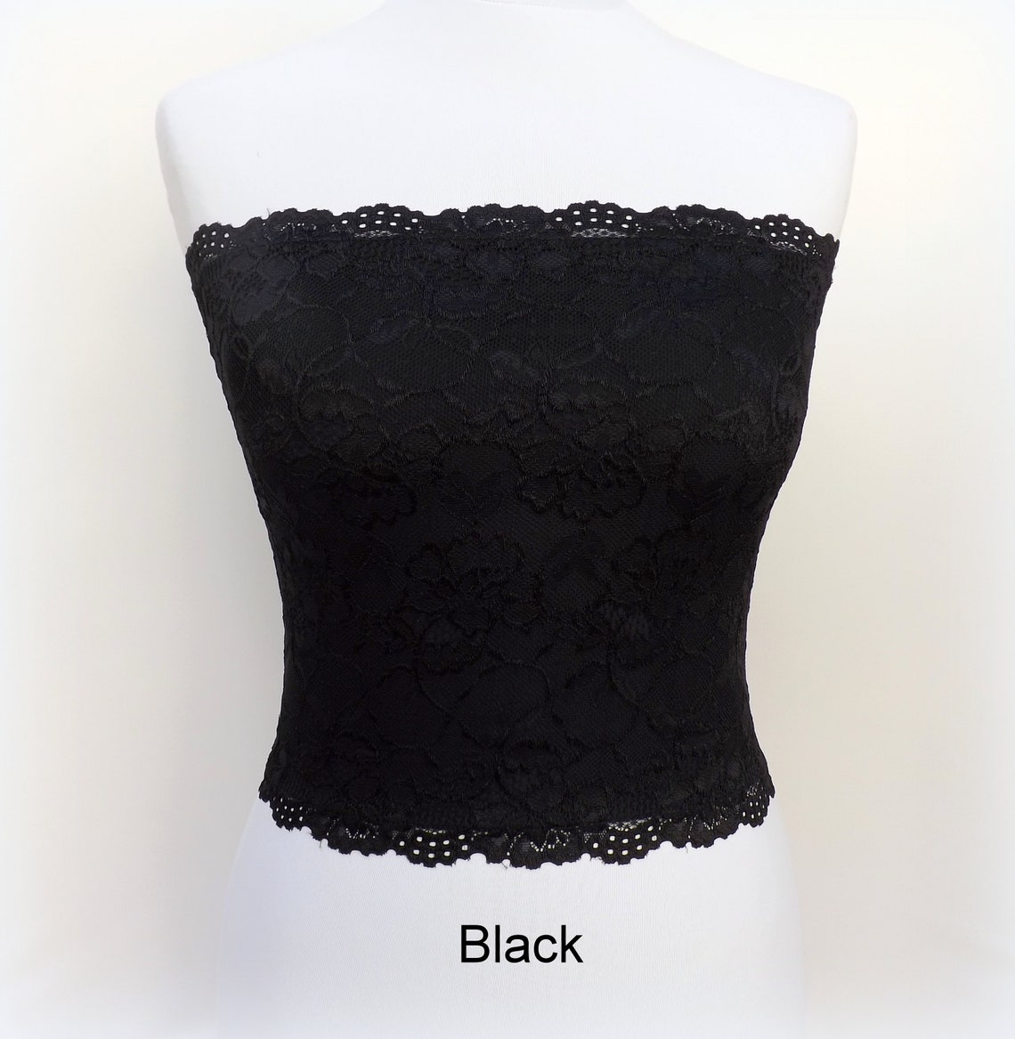 Ivory Lined Elastic Lace Tube Top Strapless Bra Etsy