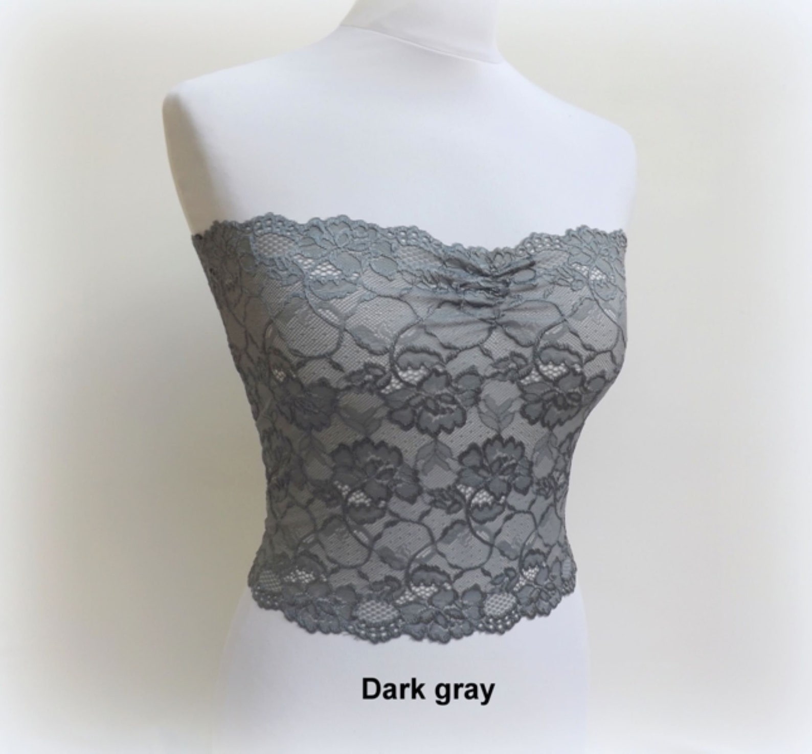 Burgundy Sheer Elastic Lace Tube Top Strapless - Etsy