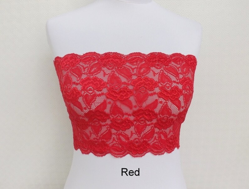 Navy Blue See Through Elastic Lace Bandeau Top Sheer - Etsy