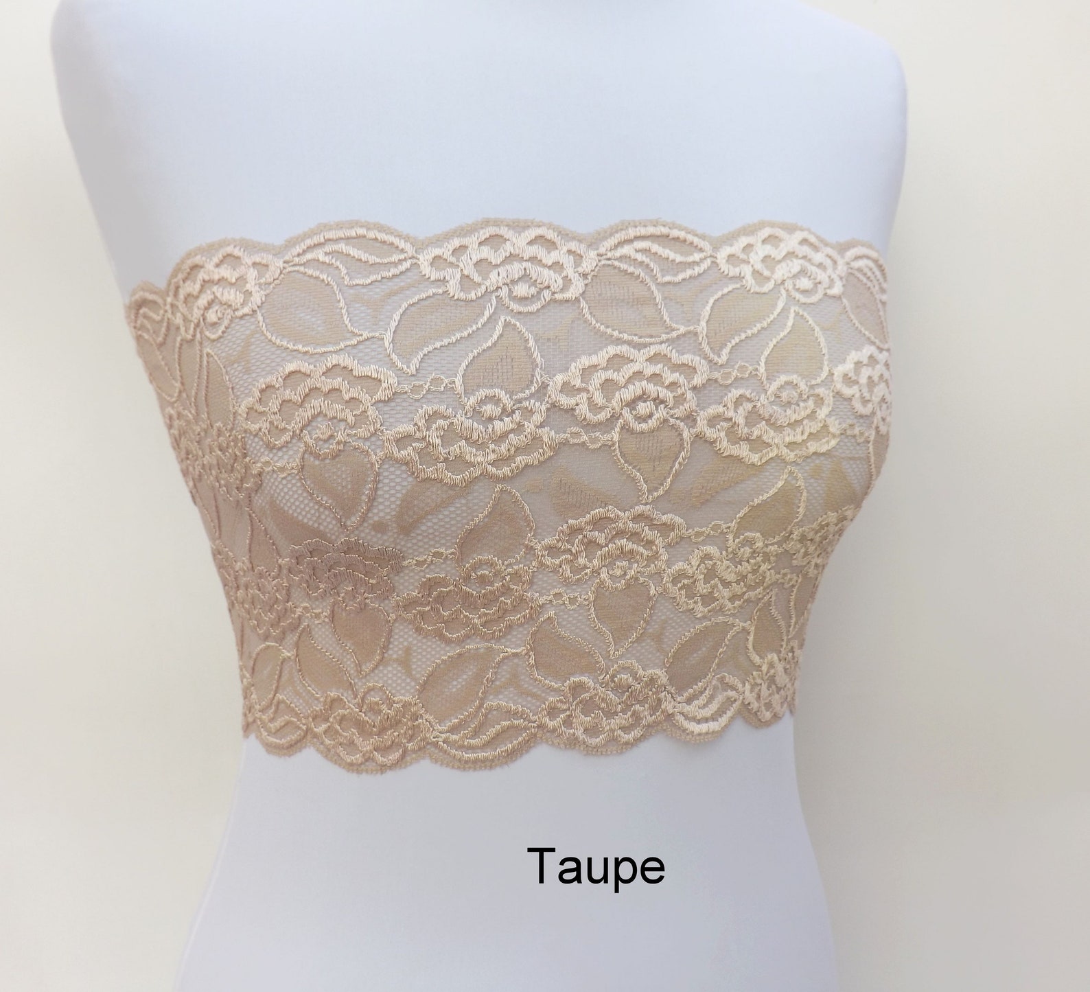 Navy Blue See Through Elastic Lace Bandeau Top Sheer - Etsy
