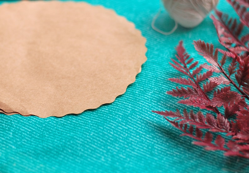 Jam Jar Lid Top Covers | Kraft Paper Jam Covers | Rustic Kraft Paper ...