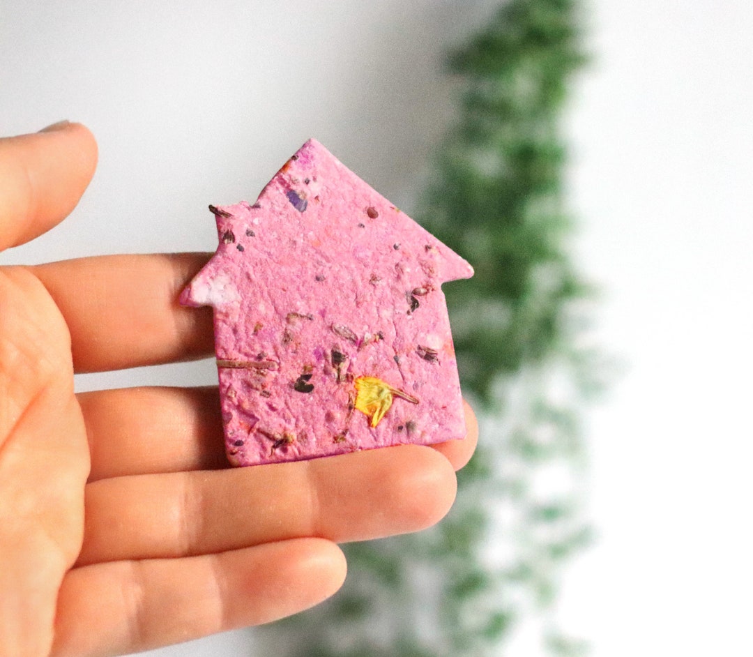 Plantable House With Seeds & Petals - 10 Seed Paper Tiny House - Home ...